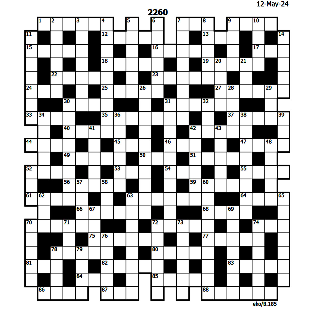 Crossword Puzzle Number 2260 - Kompas.id